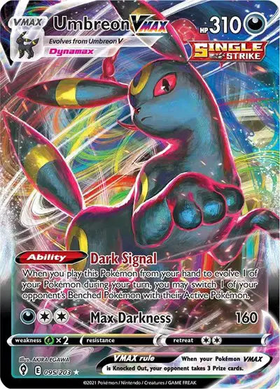 Umbreon VMAX Pokemon • Ultra Rare • 095/203 Evolving Skies – MasterSet Co.